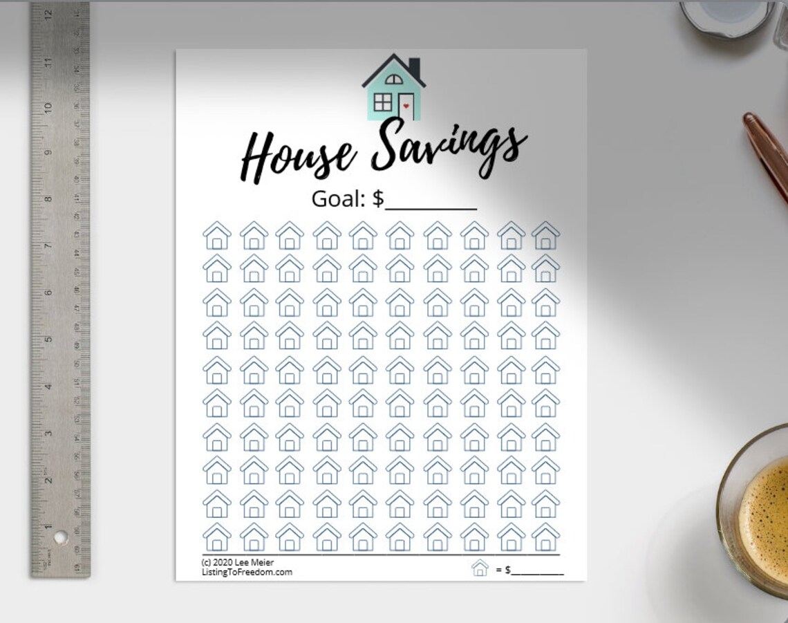 Progress Tracker Charts for Mortgage Payoff, House Savings, and Down ...