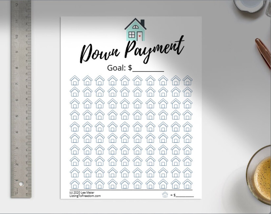 Progress Tracker Charts for Mortgage Payoff, House Savings, and Down ...