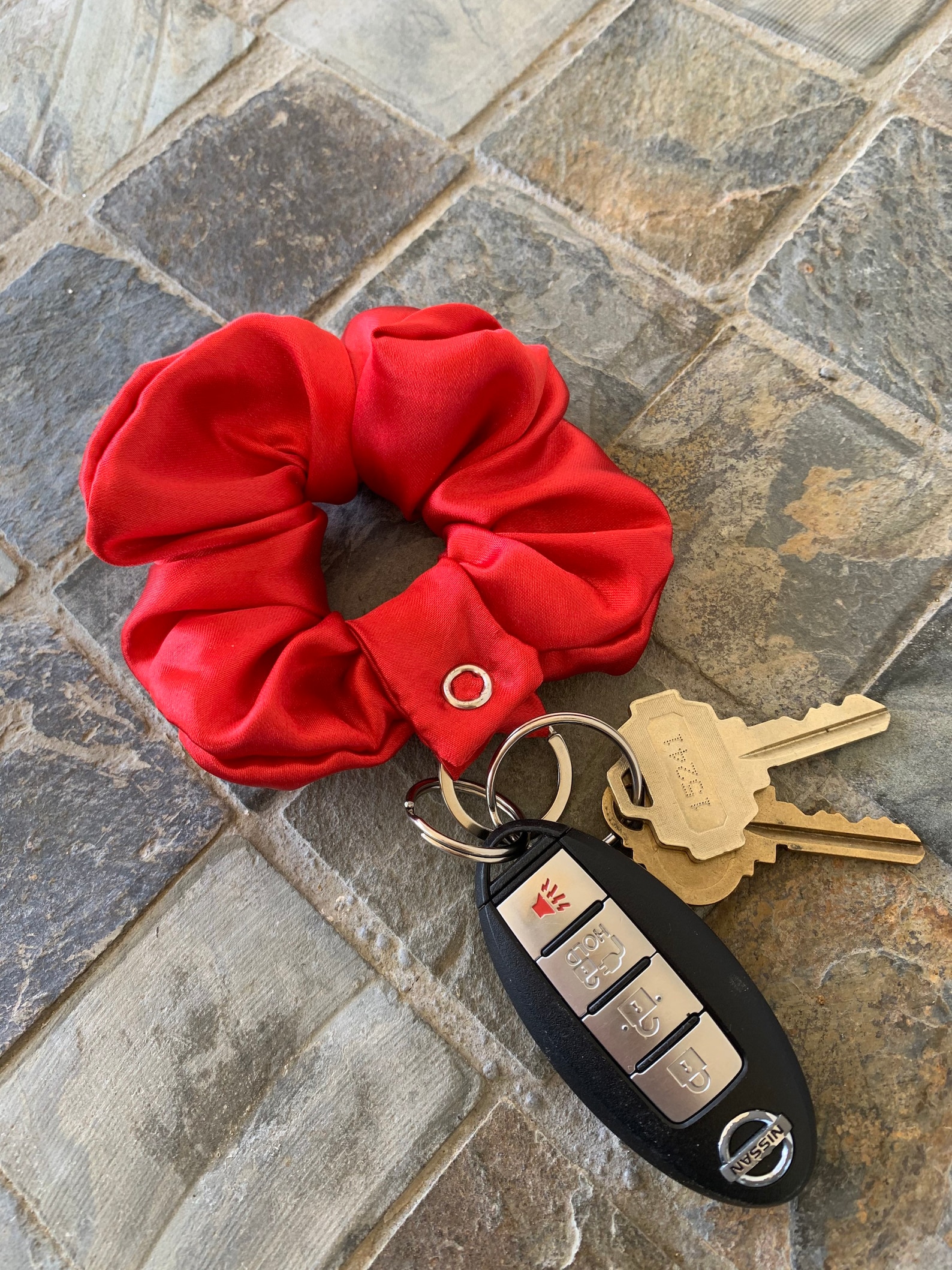 Satin Scrunchie Keychain - Etsy