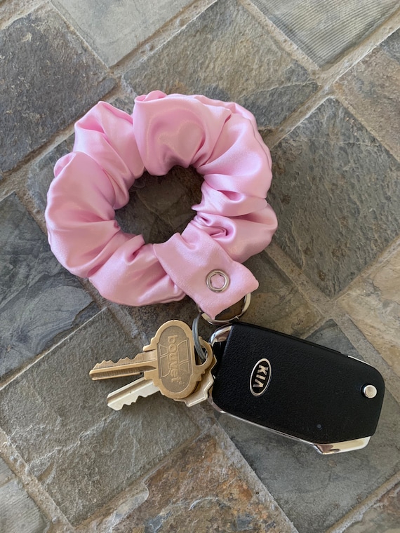 Satin scrunchie keychain | Etsy
