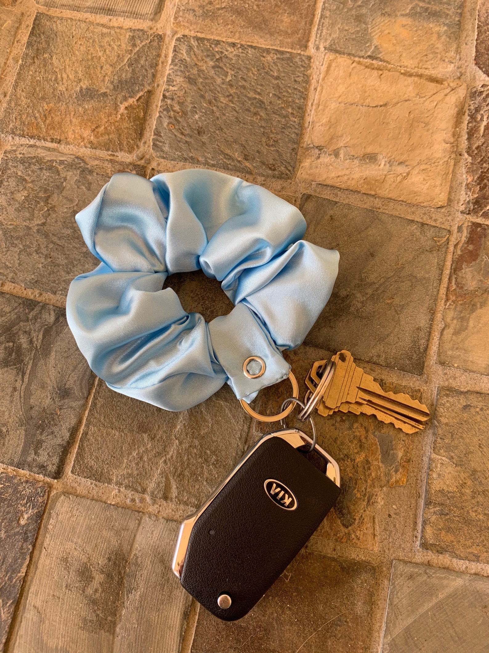 Satin Scrunchie Keychain - Etsy