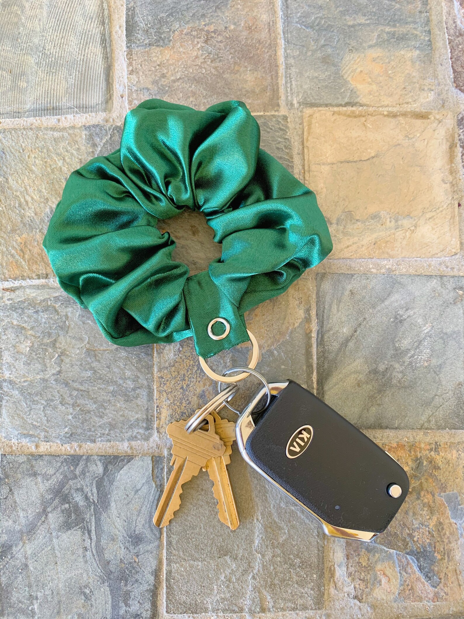 Satin Scrunchie Keychain - Etsy