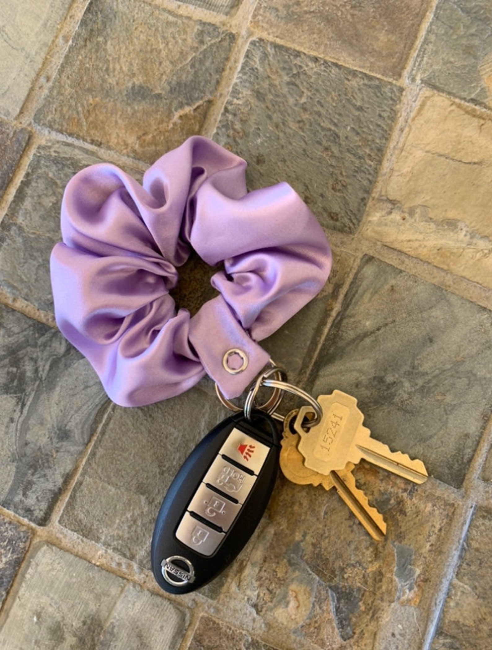 Satin Scrunchie Keychain - Etsy Canada