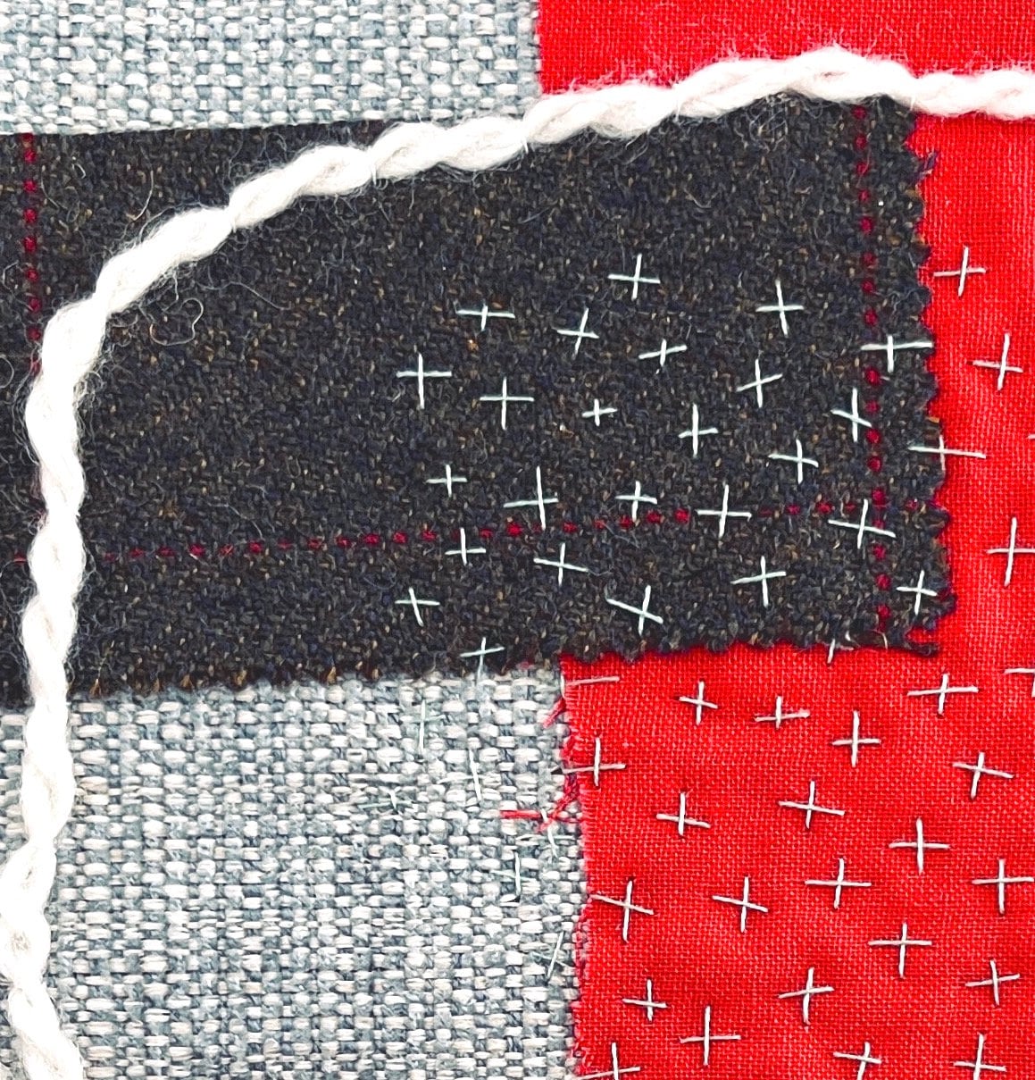 Embroidered Textile Collage - Etsy