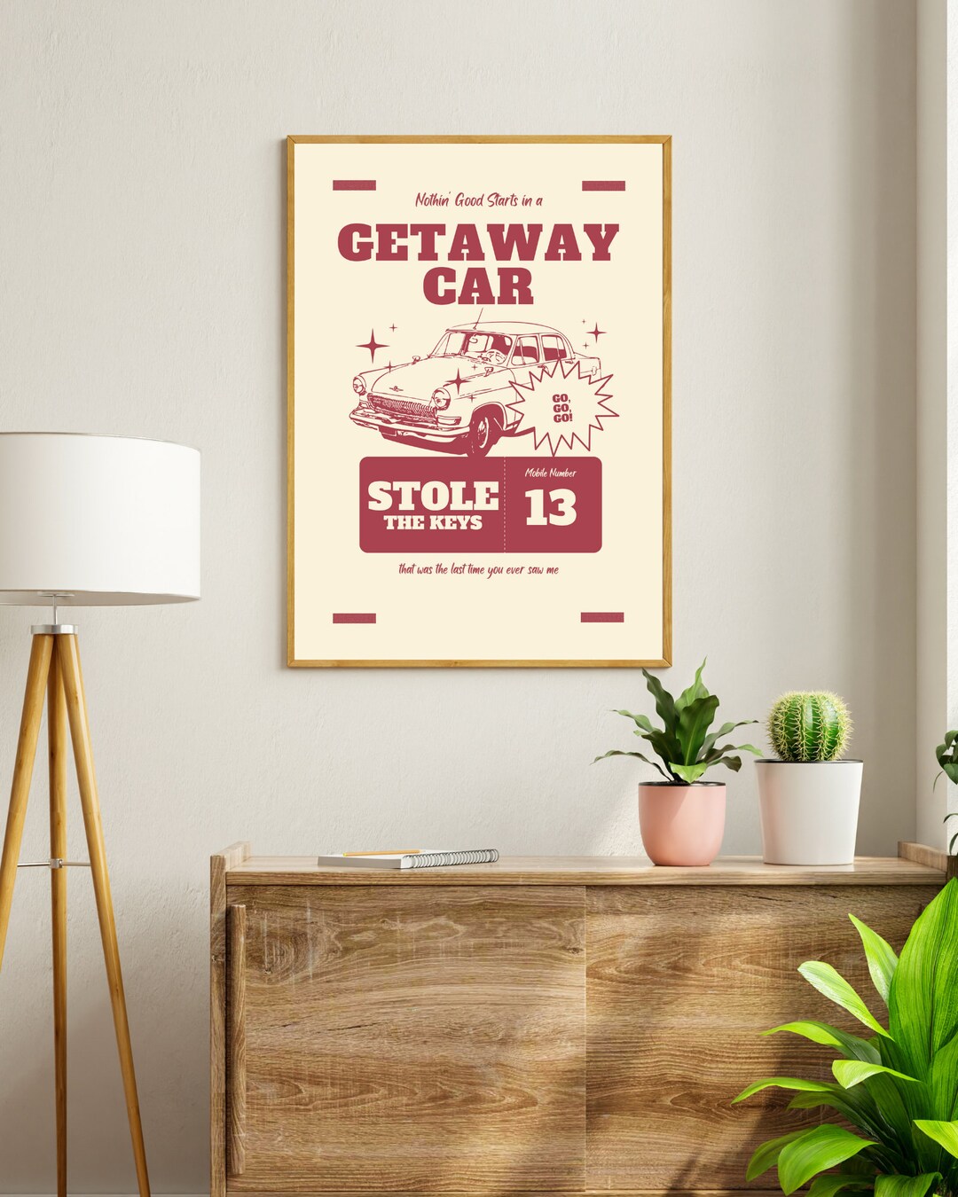Getaway Car Poster Print digital Download - Etsy