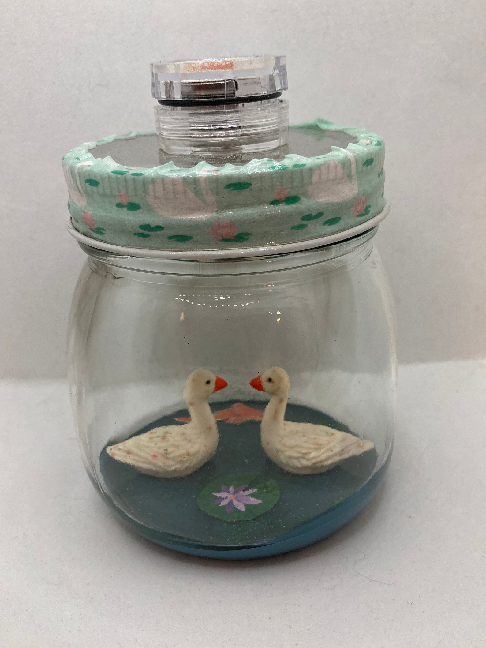 Mason Jar Night Light “swan Lake” - Etsy