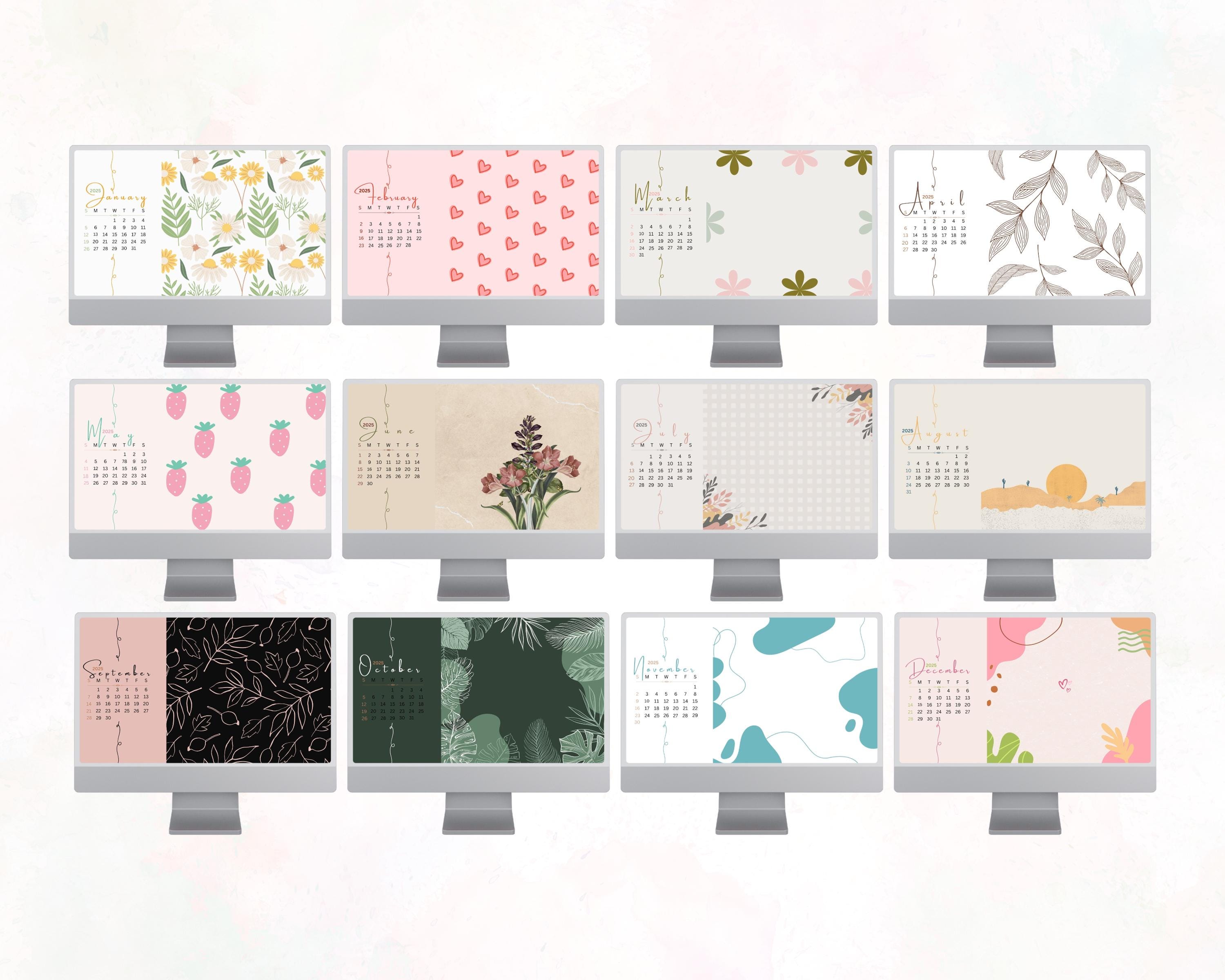 2026 Floral Wallpaper Calendar - Desktop, Laptop and MacBook Background ...