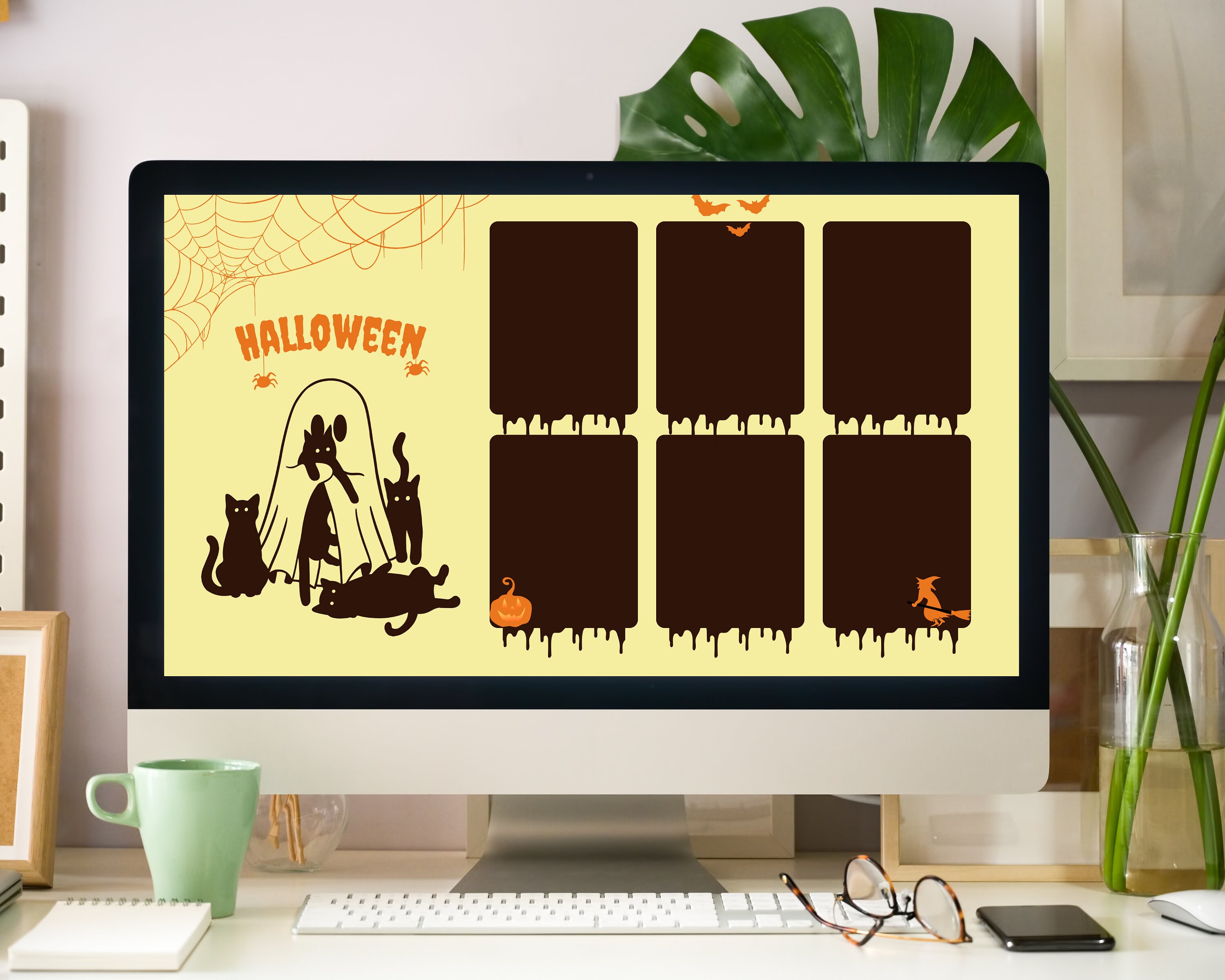 Halloween Desktop Wallpaper Organizer Digital Halloween Organizer for ...