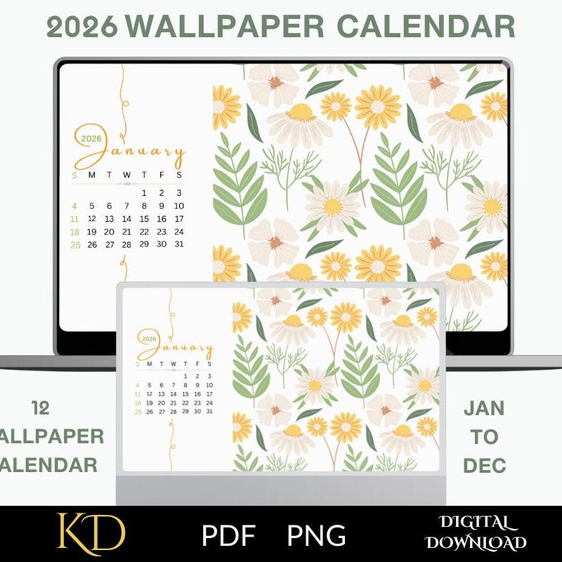 2026 Desktop Wallpaper - Etsy