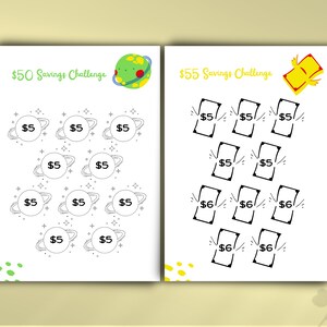 Kids Savings Challenge Tracker, Savings Tracker Printable, Savings Goal ...