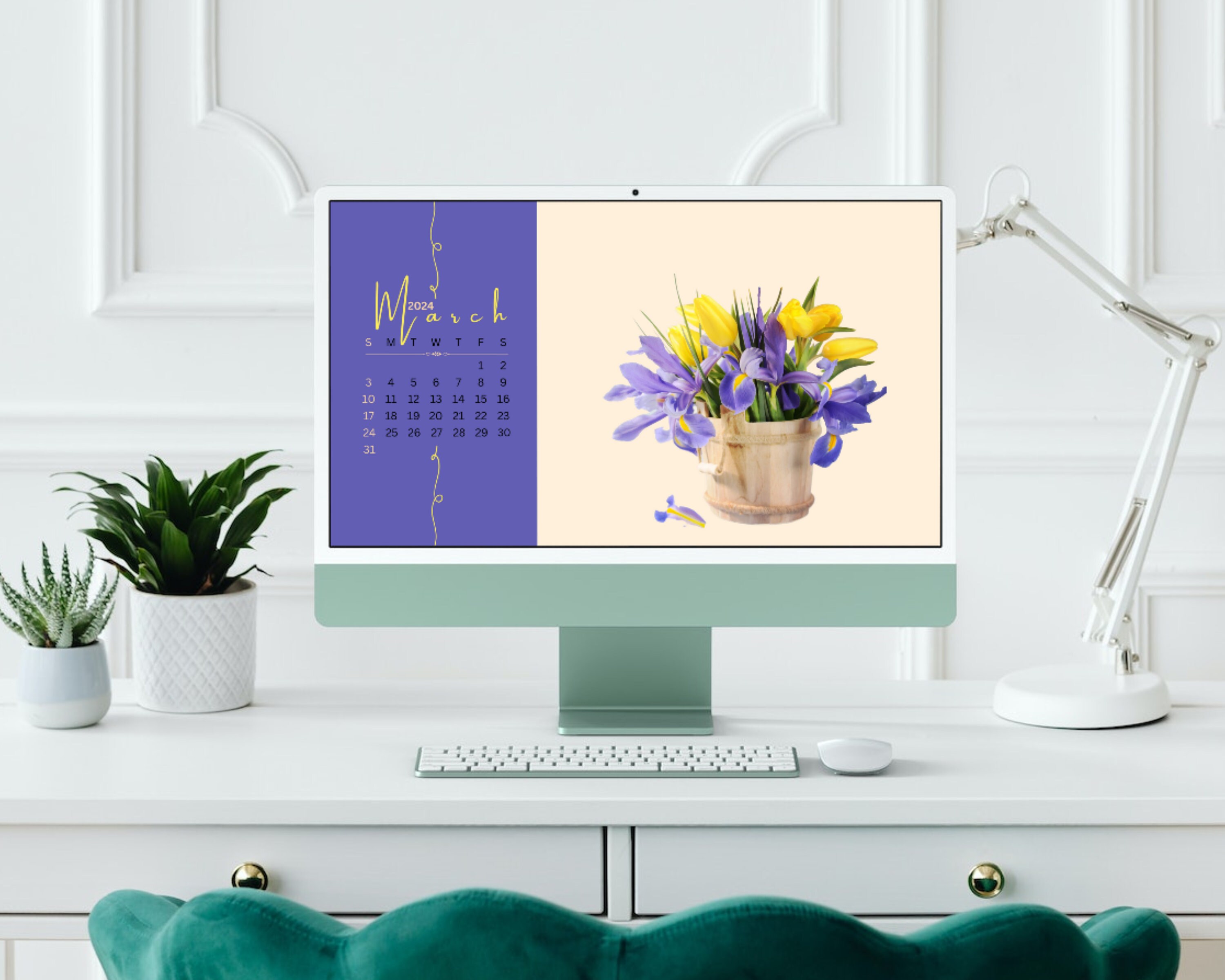 2023-2024 Desktop Wallpaper Organizer Patterned Desktop Desktop ...