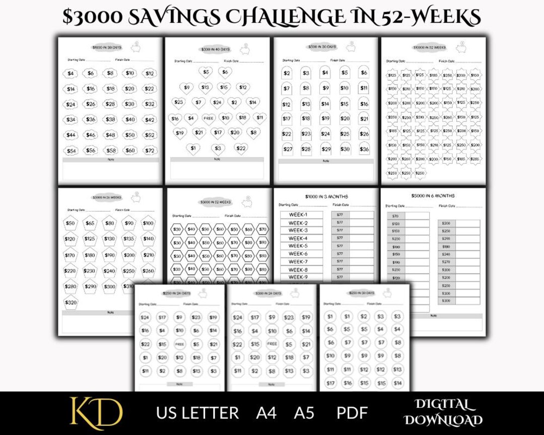 Crush Your Savings Goal With This Money Saving Challenge Printable ...