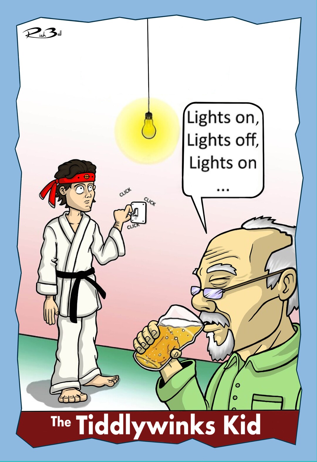 The Tiddlywinks Kid Card / the Karate Kid / Funny Card / Birthday Card ...