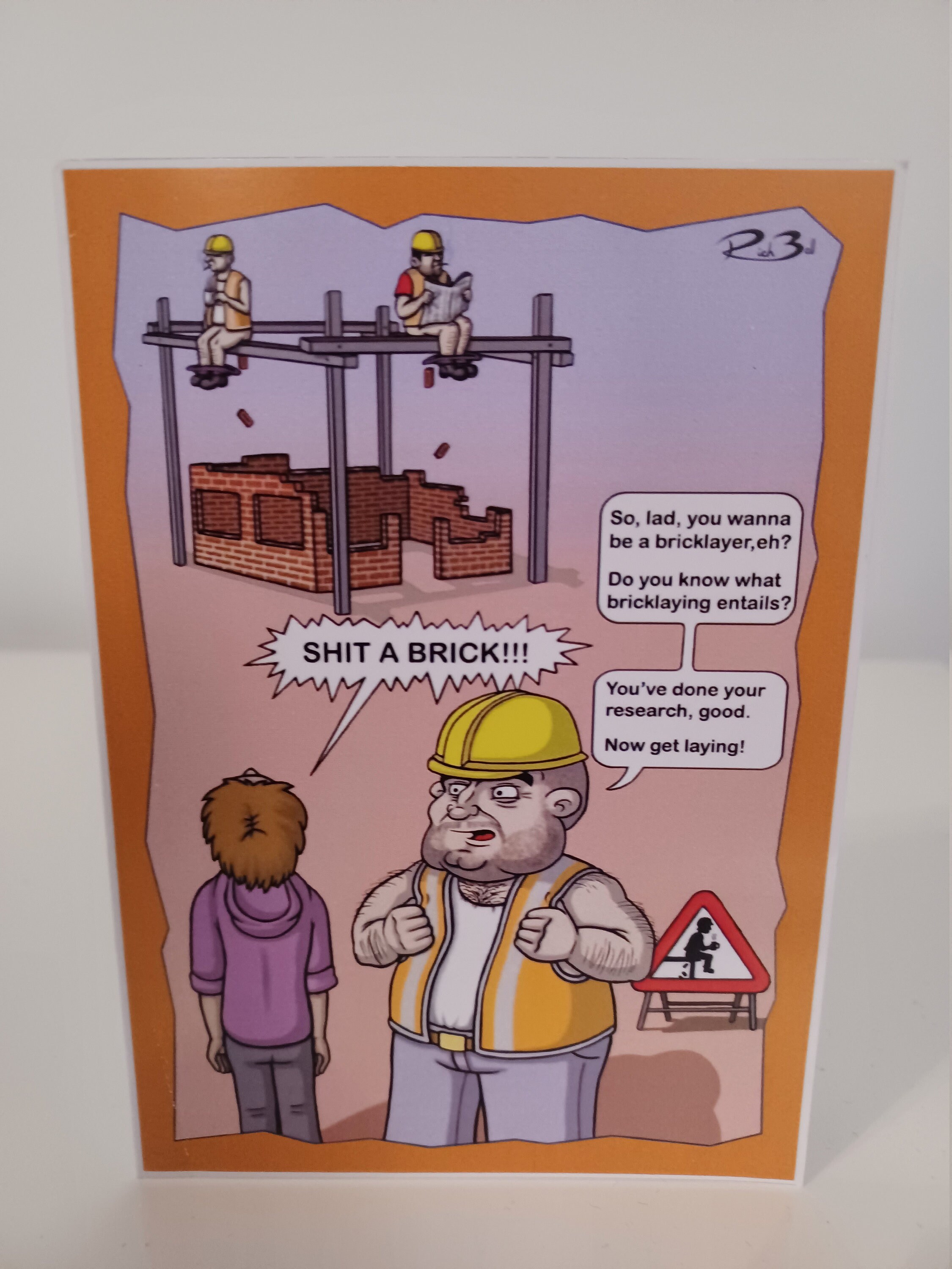 Bricklaying - Shit a Brick Card/ Funny Builder Jokes / Birthday Cards ...