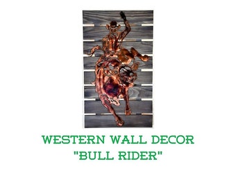 Bull Riding Wall Art - Etsy