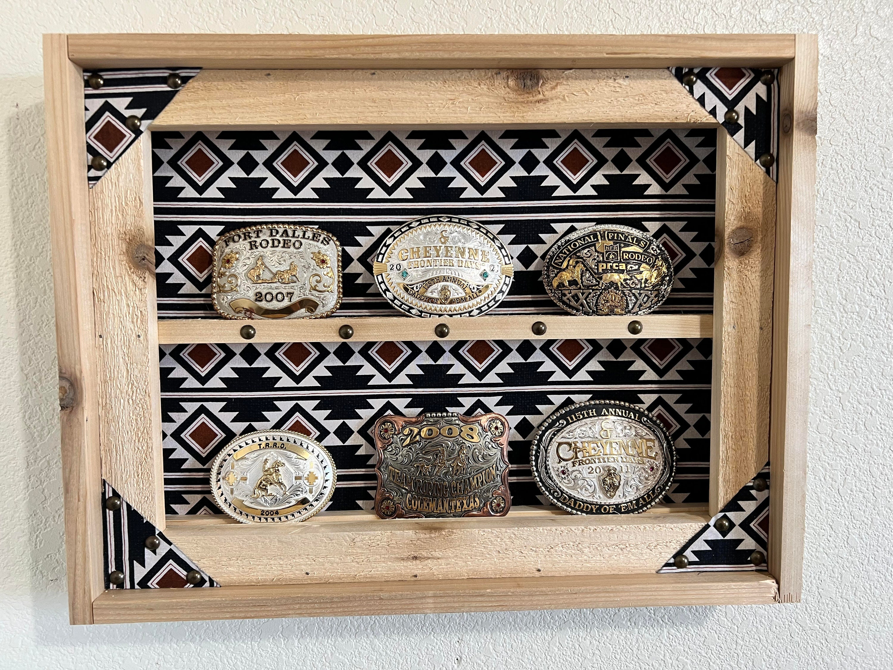 Belt Buckle Display Case Southwest Design Background - Etsy