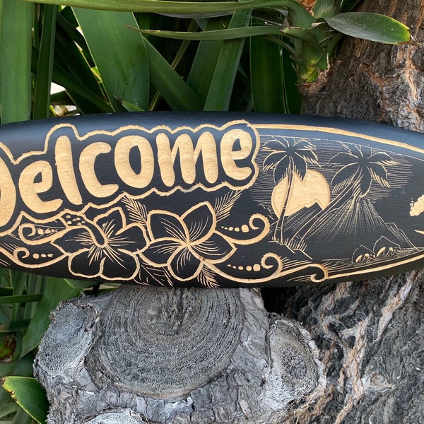 Surfboard Welcome Sign - Etsy