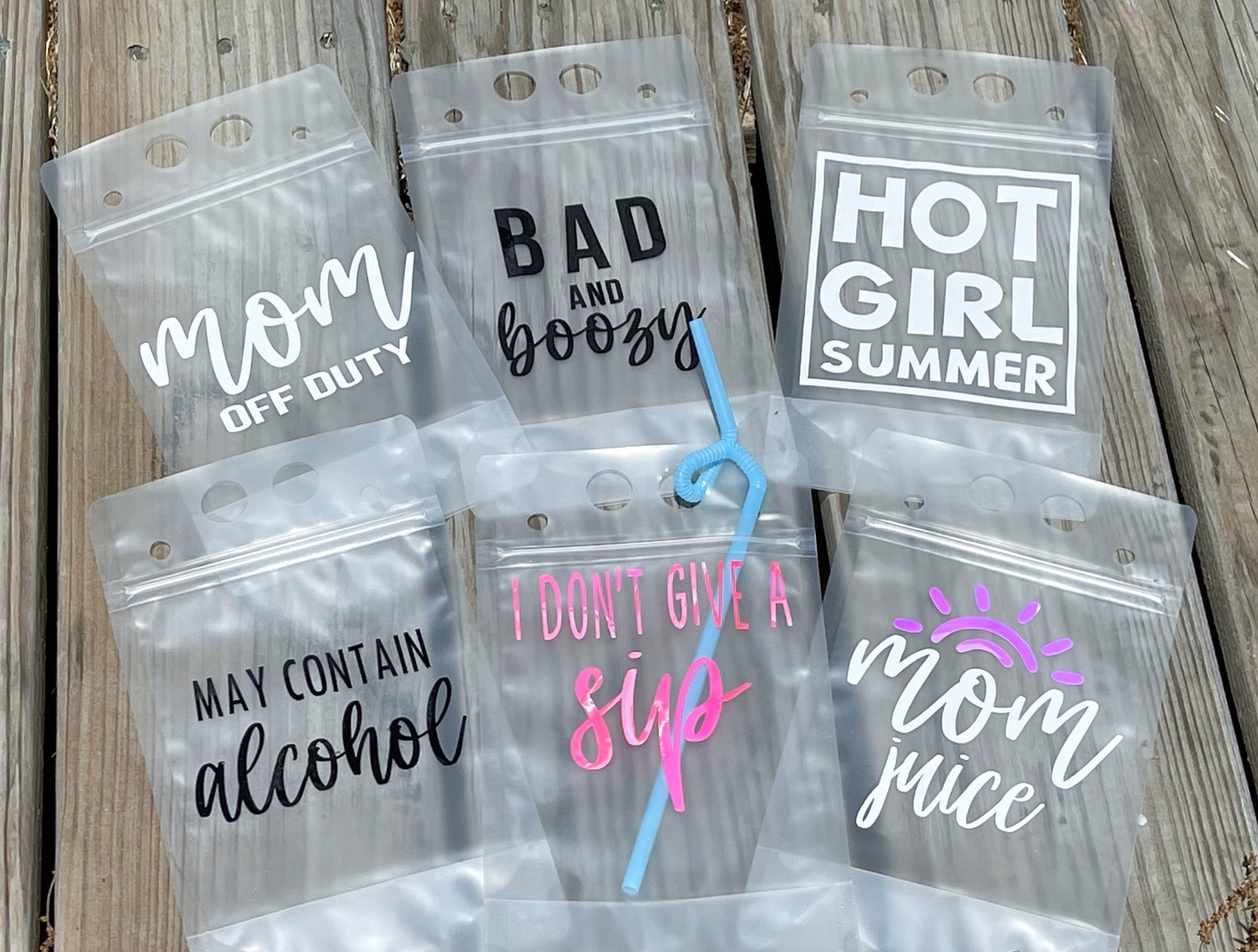 Reusable Drink Pouches With Straw | Customizable Adult Juice Pouch - Etsy