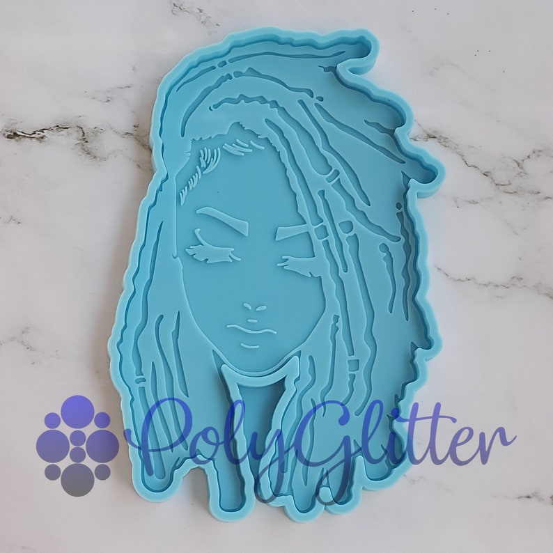 Dreadlock Female Head Large Beauty Coaster Silhouette Mold - Etsy
