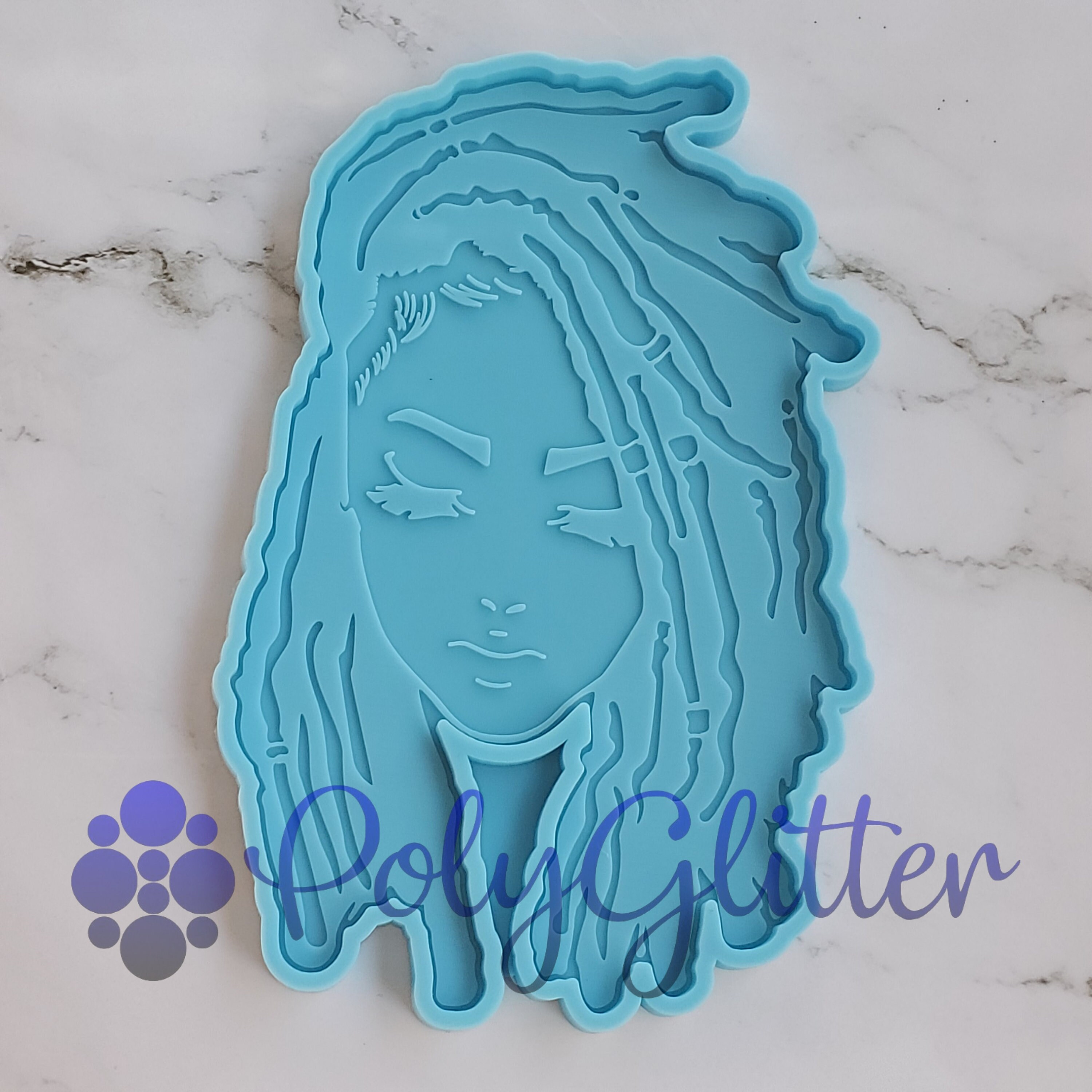 Dreadlock Female Head Large Beauty Coaster Silhouette Mold - Etsy