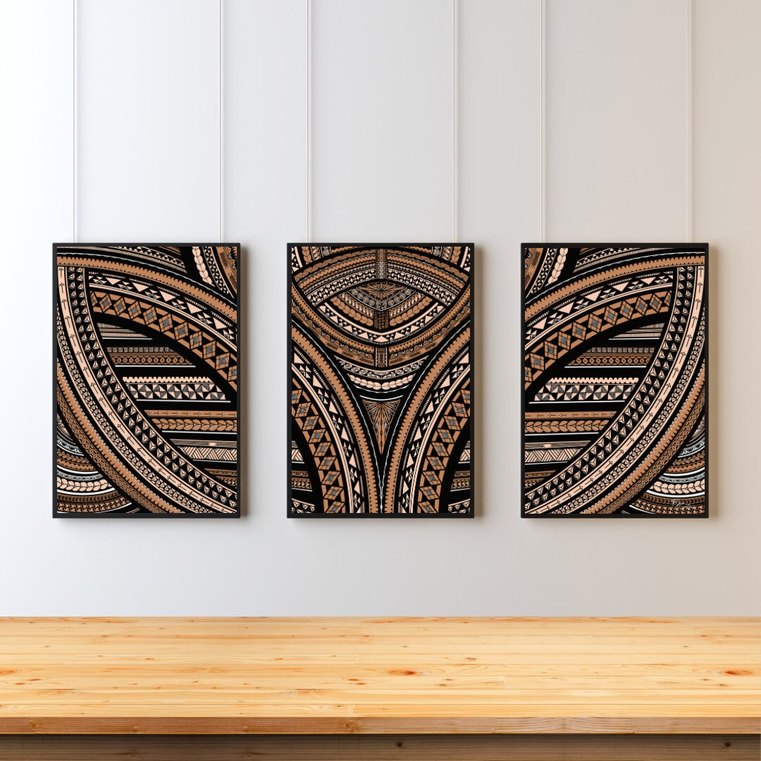 3-piece Polynesian Artwork, Home Decoration, Wall Handing, Signs, Gift ...