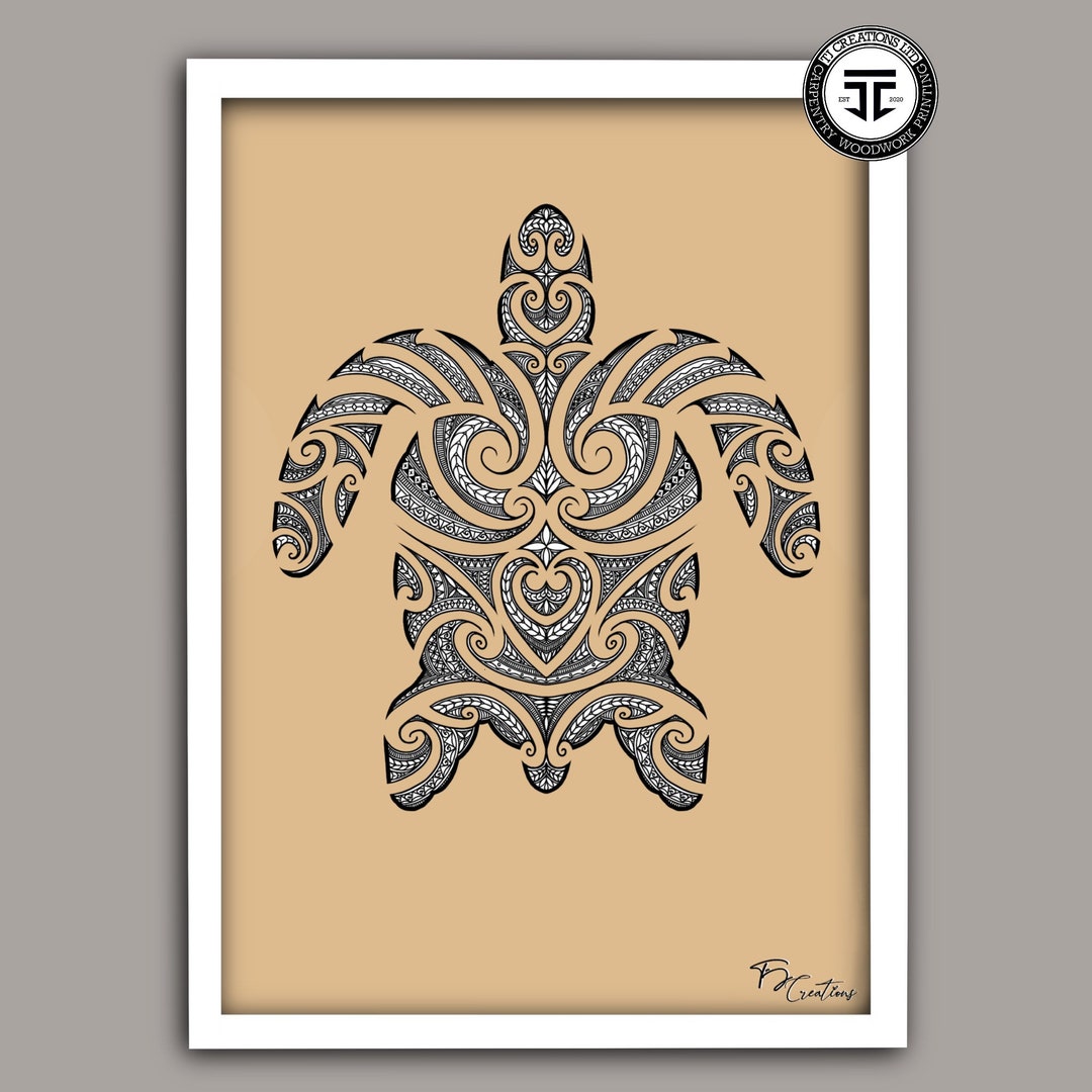 Polynesian Turtle Artwork Digital Artwork Ocean Art Polynesian Art ...