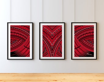 3-piece Polynesian Artwork, Home Decoration, Wall Handing, Signs, Gift ...