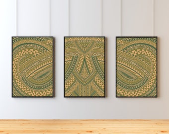 3-piece Polynesian Artwork, Home Decoration, Wall Handing, Signs, Gift ...