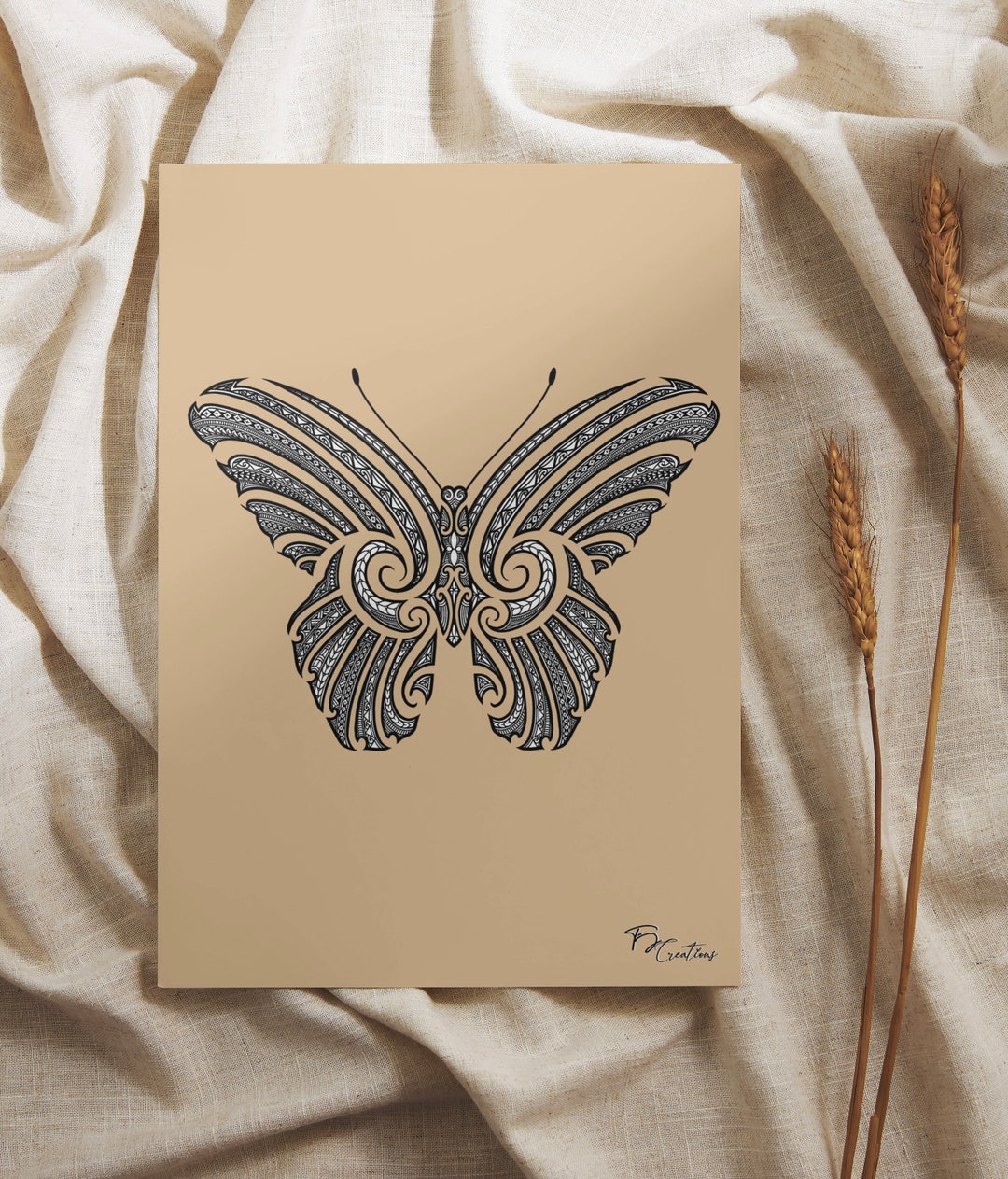 Polynesian Butterfly Artwork Digital Artwork Insect Art Polynesian Art ...