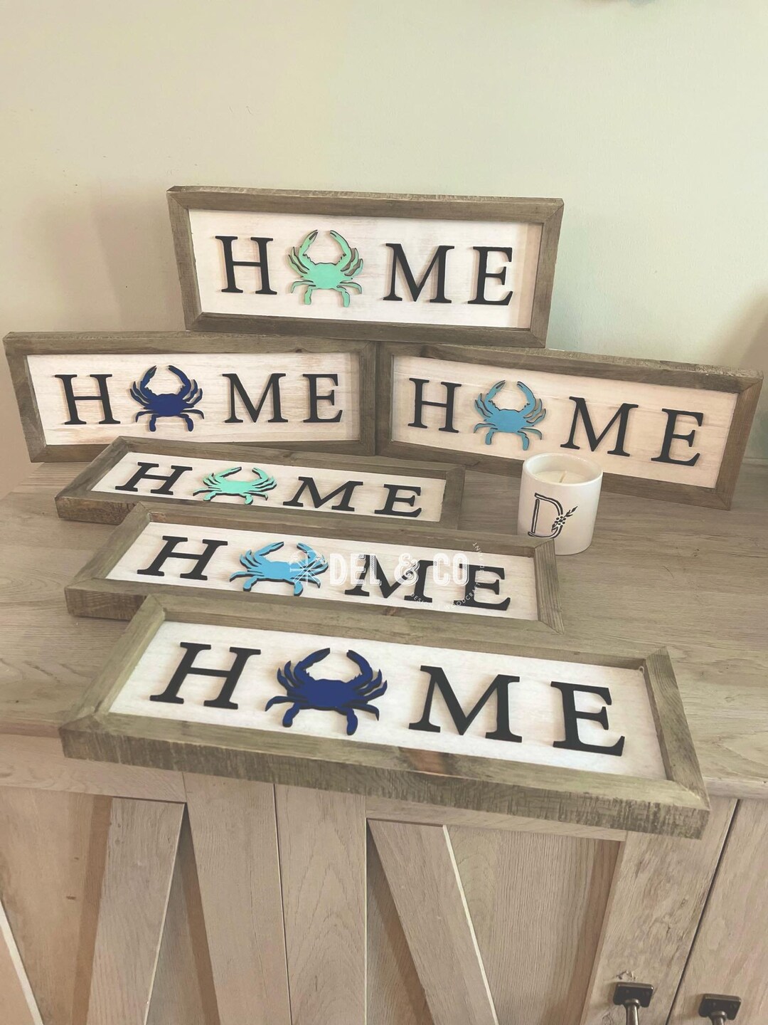 Chesapeake Bay Home Sign 3D Sign Maryland Blue Crab Decor Farmhouse ...