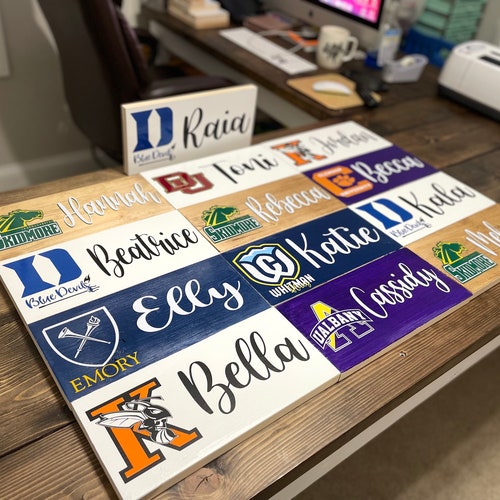 College Wood Signs Customized College University Wood Signs | Etsy