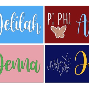 Personalized Sorority Sign | Dorm Decor | College Sorority Sign - Etsy