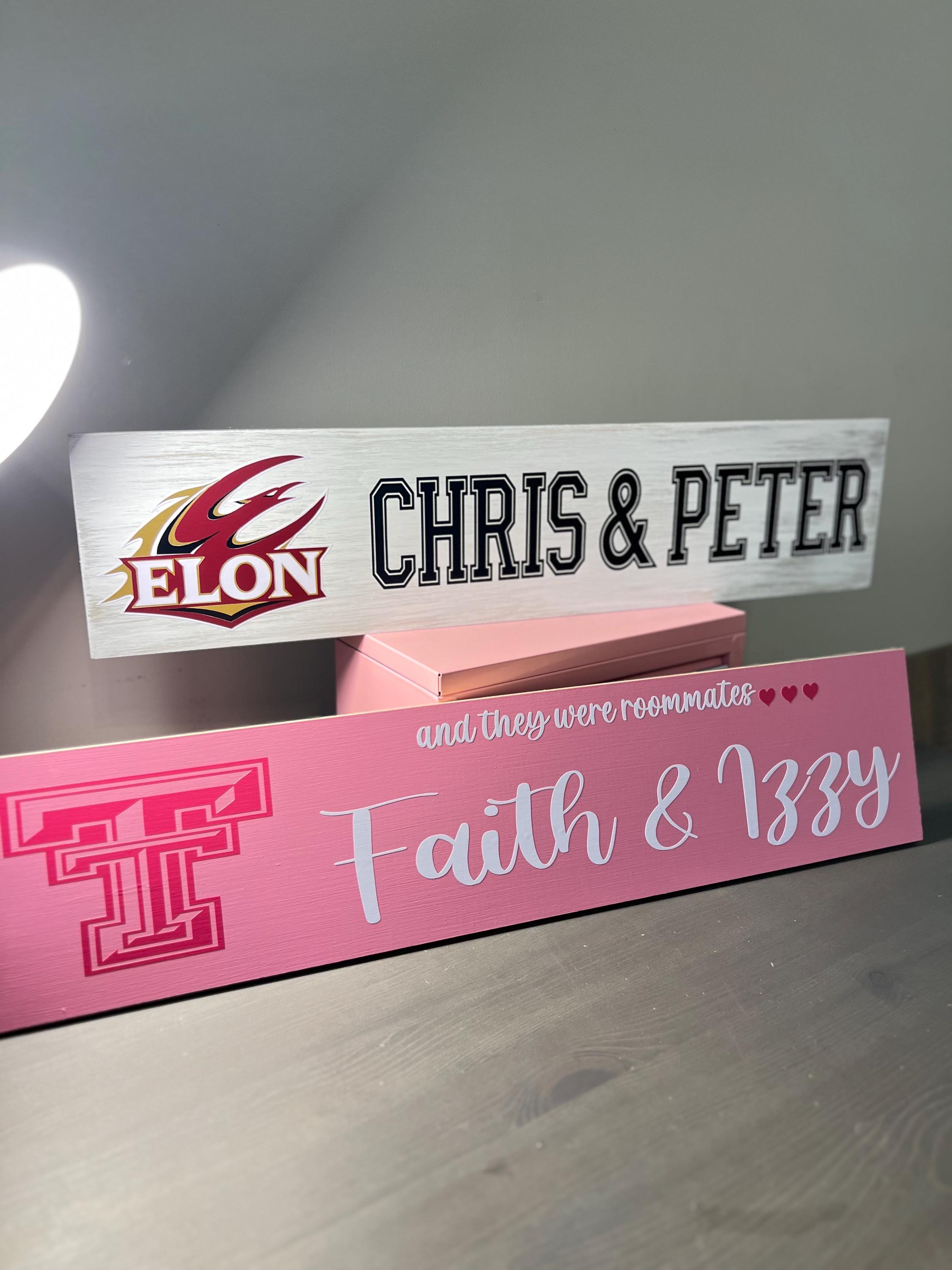 Personalized College Dorm Sign for Roommates (2 or More Names) - Etsy