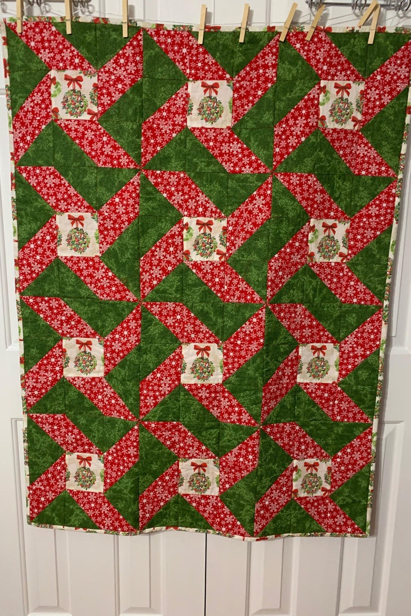 Christmas Quilt - Etsy