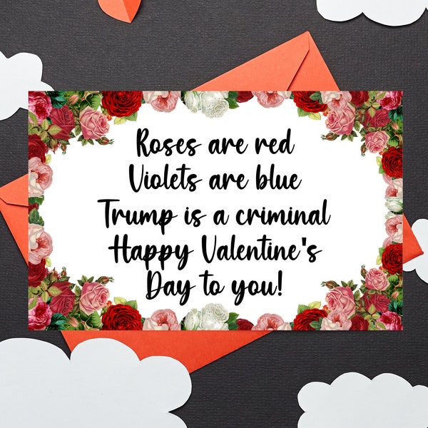 Trump Valentine Card - Etsy