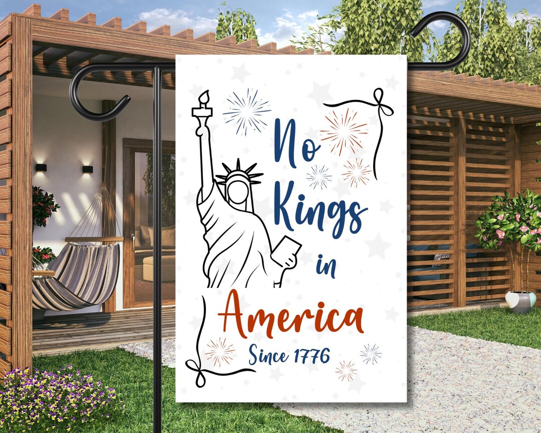 Garden Banner, Anti MAGA FDT No Kings Leftist Liberal Yard Flag ...