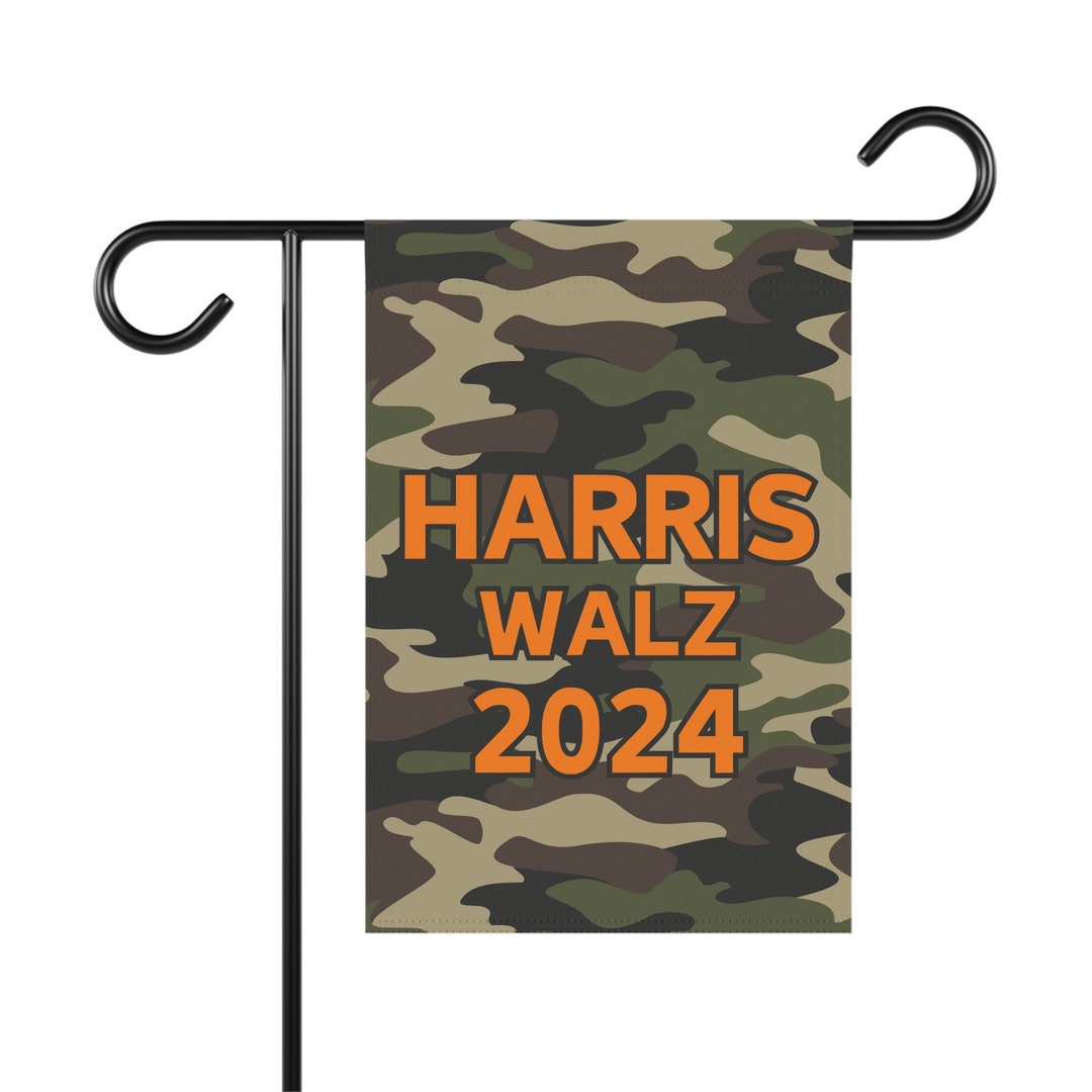Harris Walz '24 Camo Yard Flag - Etsy