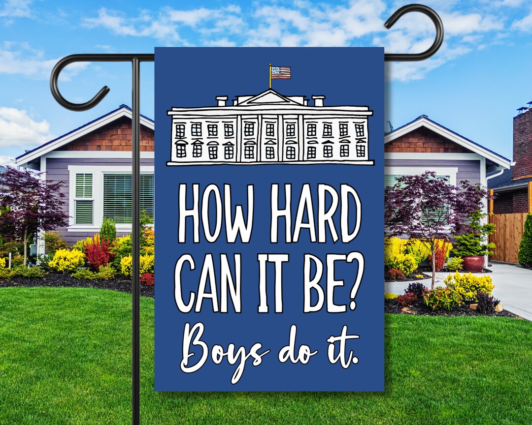 Kamala Harris Walz 2024 Madam President Lawn Sign How Hard Can It Be ...