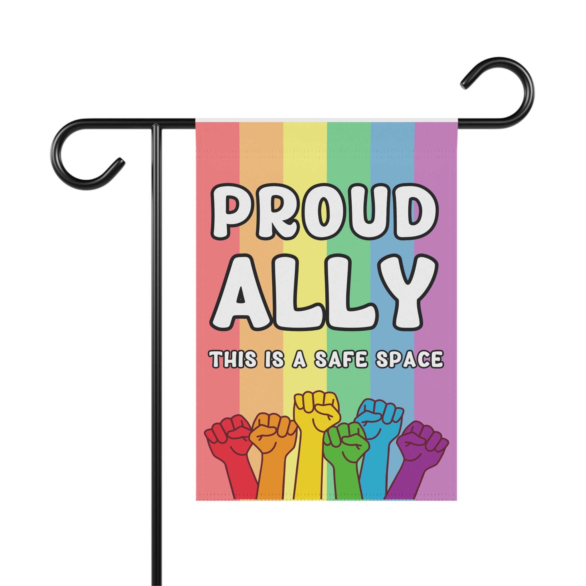 Proud Ally You Are Safe Here Yard Flag LGBTQ Supporter Gay - Etsy