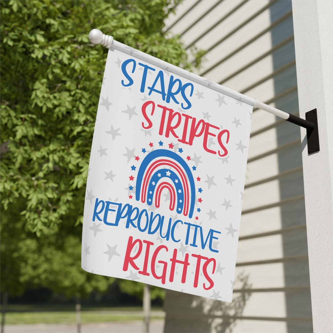 Stars Stripes Reproductive Rights House Flag 4th of July Porch Banner ...