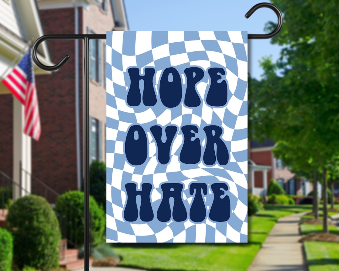 Hope Over Hate Liberal Lawn Sign Kamala Harris for Madam President Walz ...