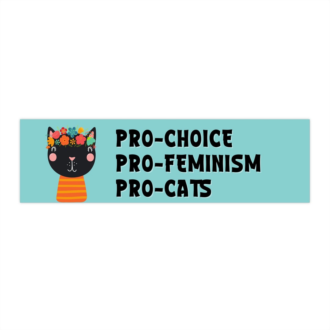 Black Cat Pro Choice Feminism Cats Bumper Car Van Laptop Etsy