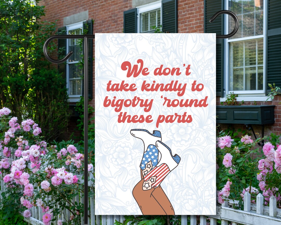 Anti Bigotry BLM 4th of July Retro Disco Cowboy Yard Flag Leftist ...