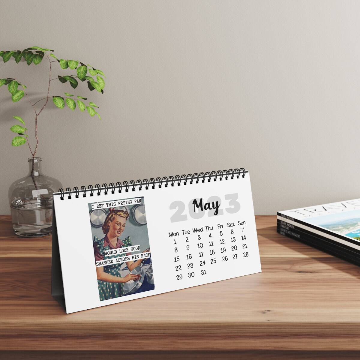 Shtty Housewife 2023 Desktop Calendar Funny Feminist Retro - Etsy