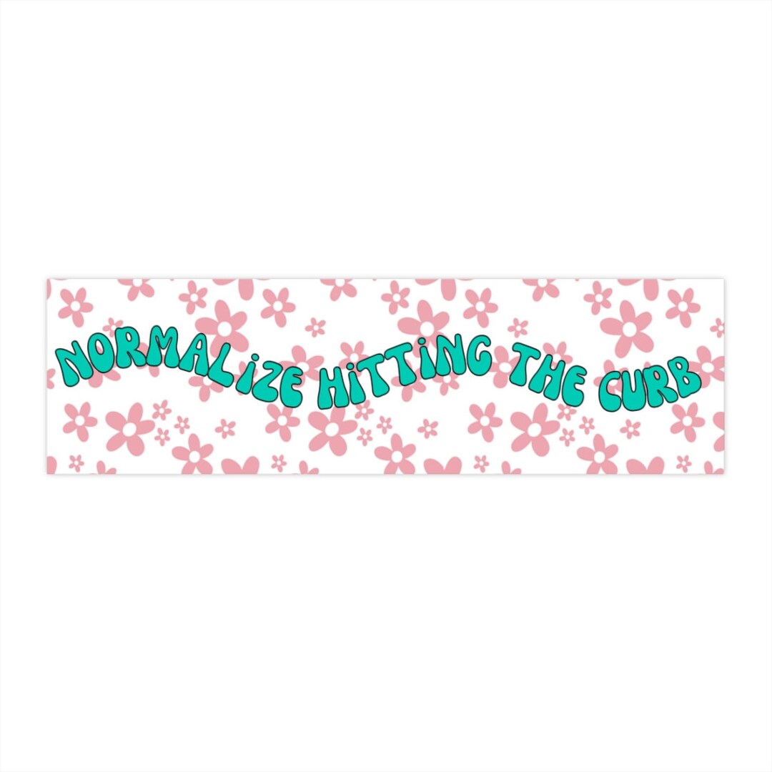 Normalize Hitting the Curb Bumper Sticker / Retro Vintage Car Decal / Funny Daisy Sticker - Etsy