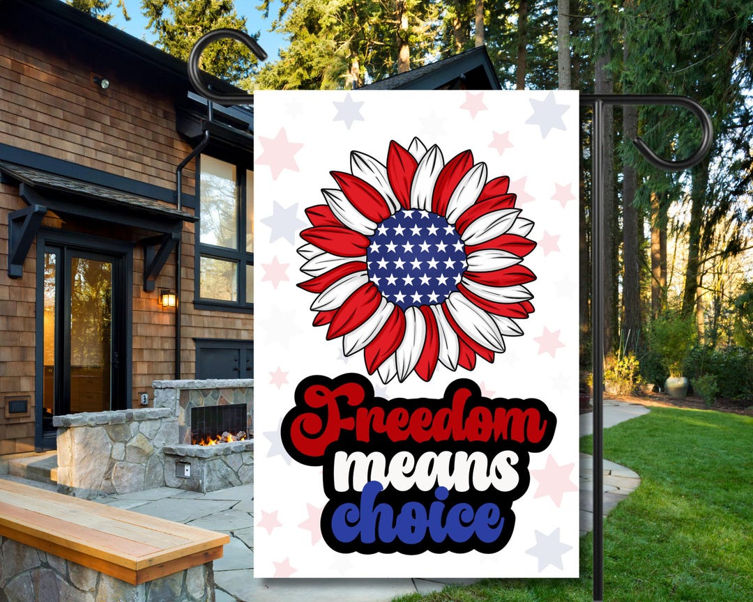 Freedom Means Pro Choice Feminist 4th of July Yard Flag Summer ...