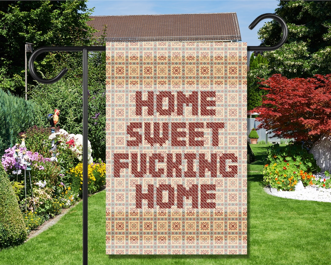 Home Sweet F*cking Home Rude Funny Welcome Sign Unique Housewarming ...