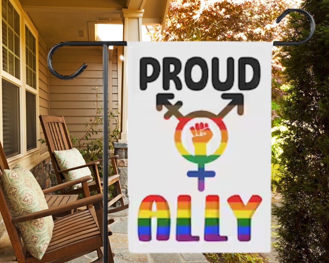 Proud Ally Intersectional Gender Symbol Yard Flag LGBTQIA Gay Pride ...
