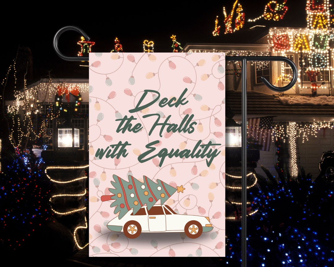 Liberal Lawn Sign Feminist Christmas Yard Flag Leftist Anti Maga ...