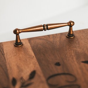 Wooden Serving Tray With Handles Personalized Gift Rustic Serving Tray ...